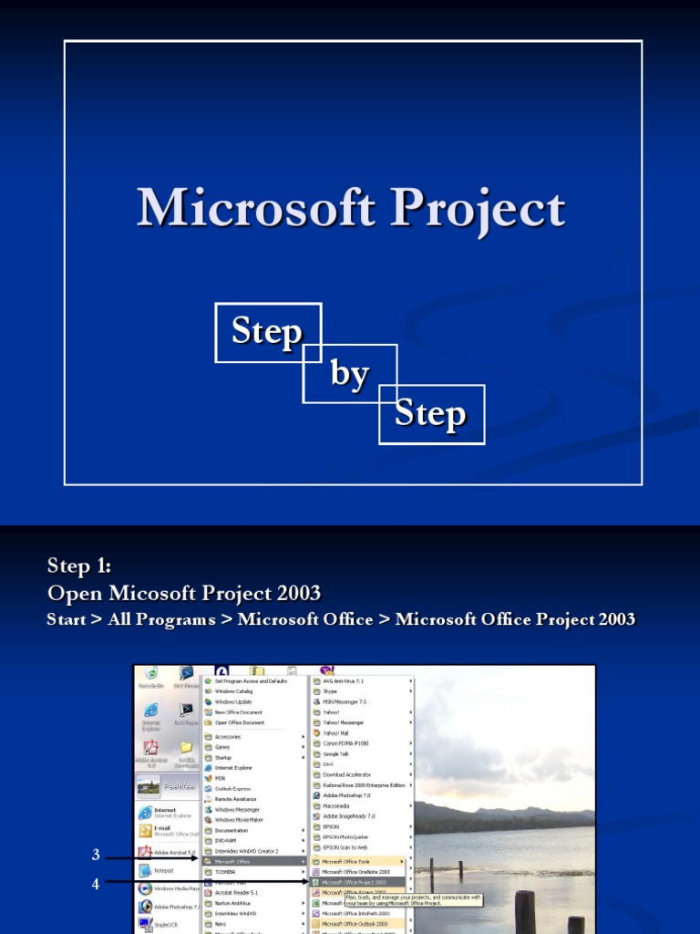 Microsoft Project: Step by Step | PDF | Software | System Software