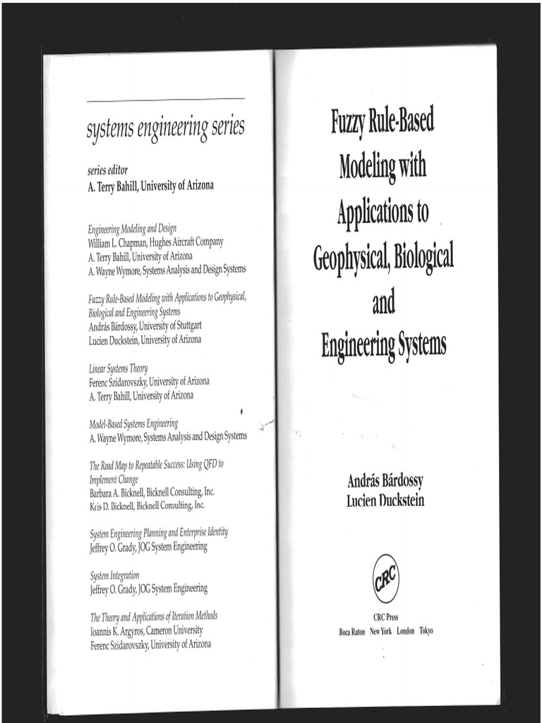 Fuzzy Rule-Based Modeling With Applications To Geophysical, Biological, and Engineering Systems ...