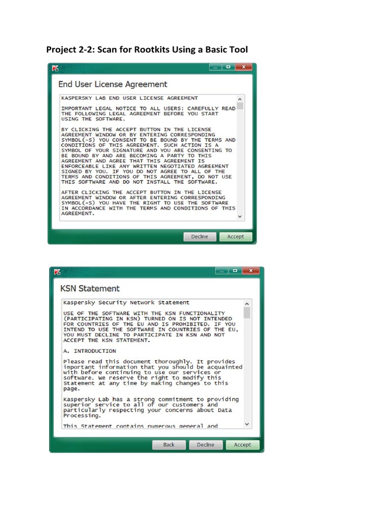 Project 2-2: Scan For Rootkits Using A Basic Tool | PDF | Computing And Information Technology