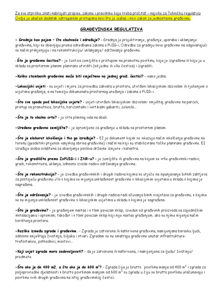 Strucni Ispit - Gradjevina - HR | PDF