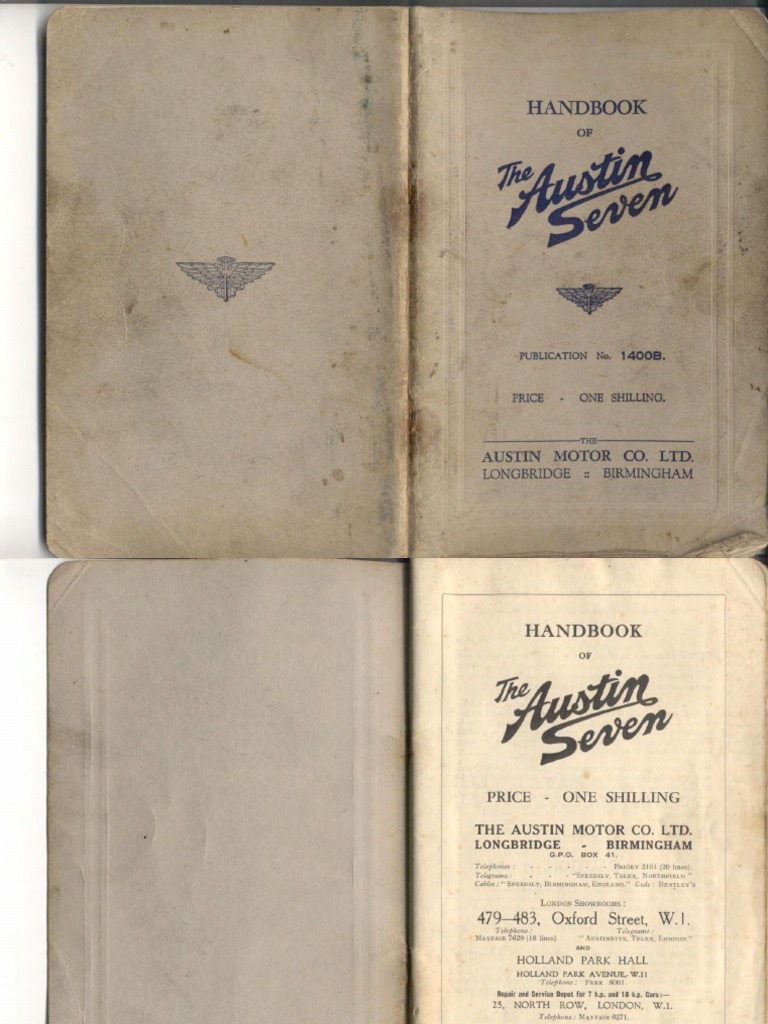 Austin Seven Handbook 1935 PDF | PDF