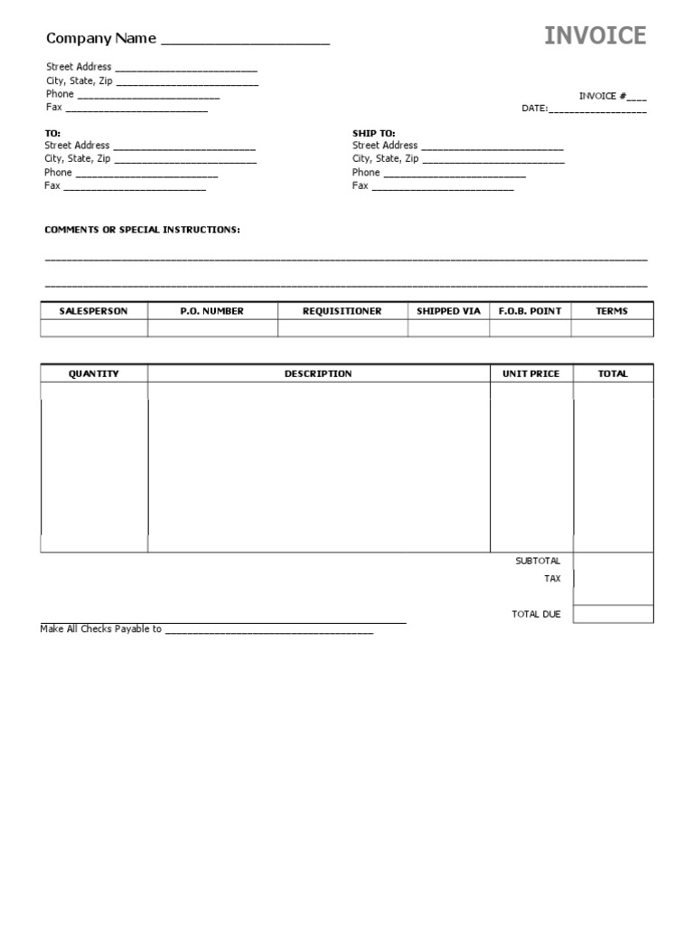 Sales Invoice Template | PDF