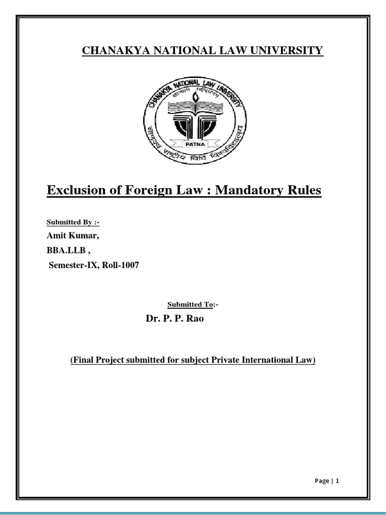 PIL Draft | PDF | Public Policy Doctrine | Morality