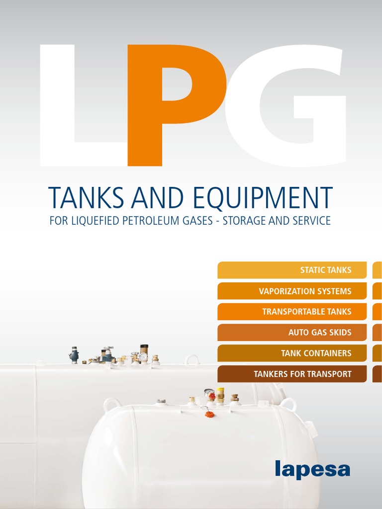 Types of LPG Storage Tanks | PDF | Liquefied Petroleum Gas | Gases