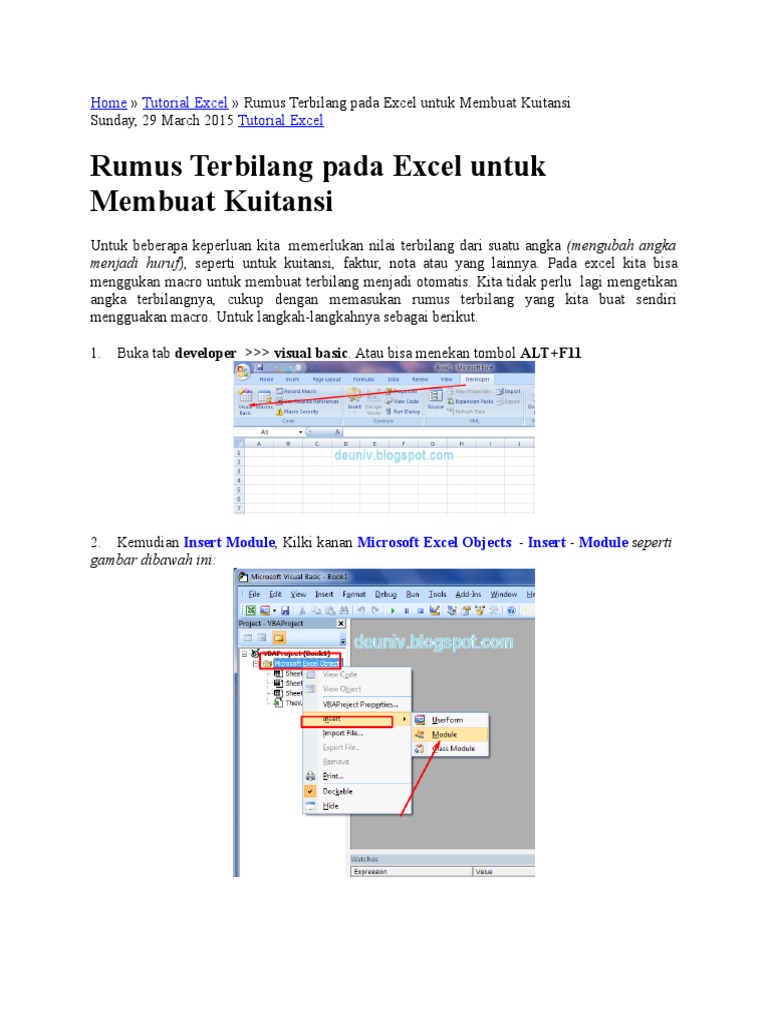 Membuat Fungsi Terbilang | PDF