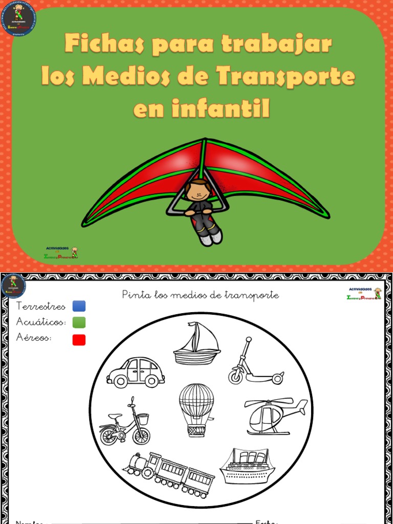 Hoja De Trabajo Sobre Transporte Para Preescolar Actividades Sobre Los