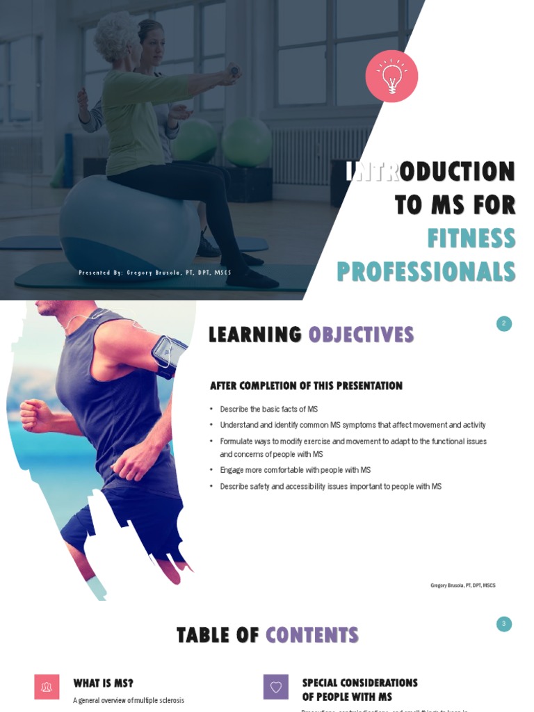 MS For Fitness Professionals | PDF | Multiple Sclerosis | Strength Training