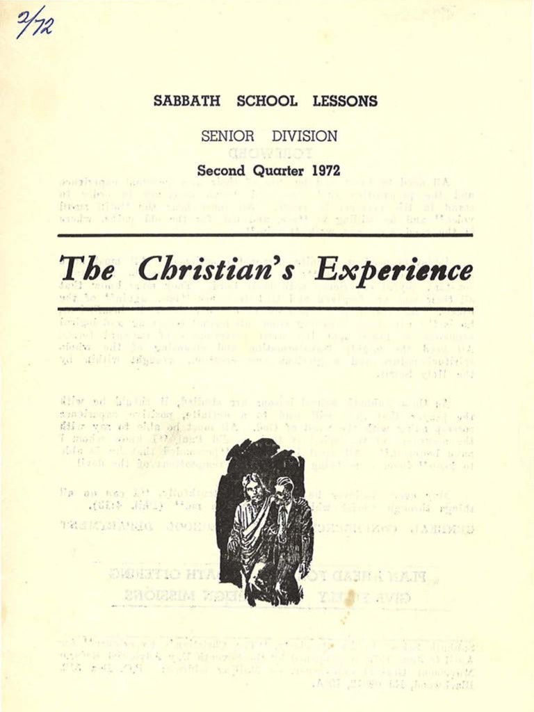 1972 Sabbath School Lessons Guide | PDF | Lucifer | Prayer