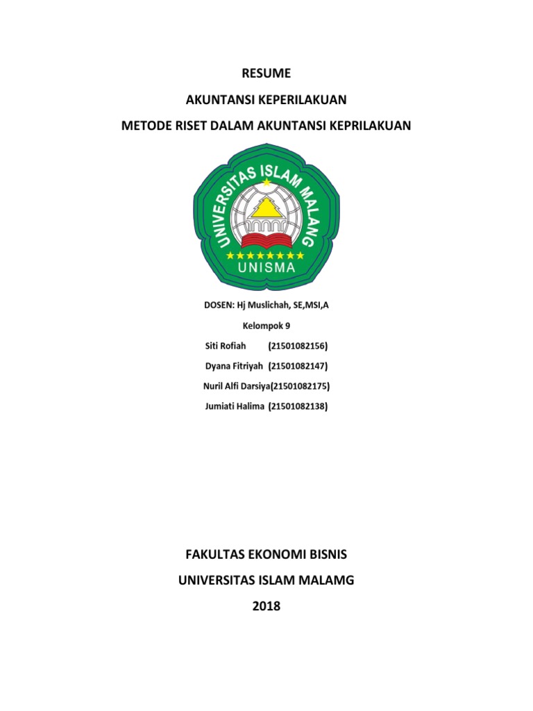 Metode Penelitian Akuntansi Keperilakuan Kel.9 | PDF