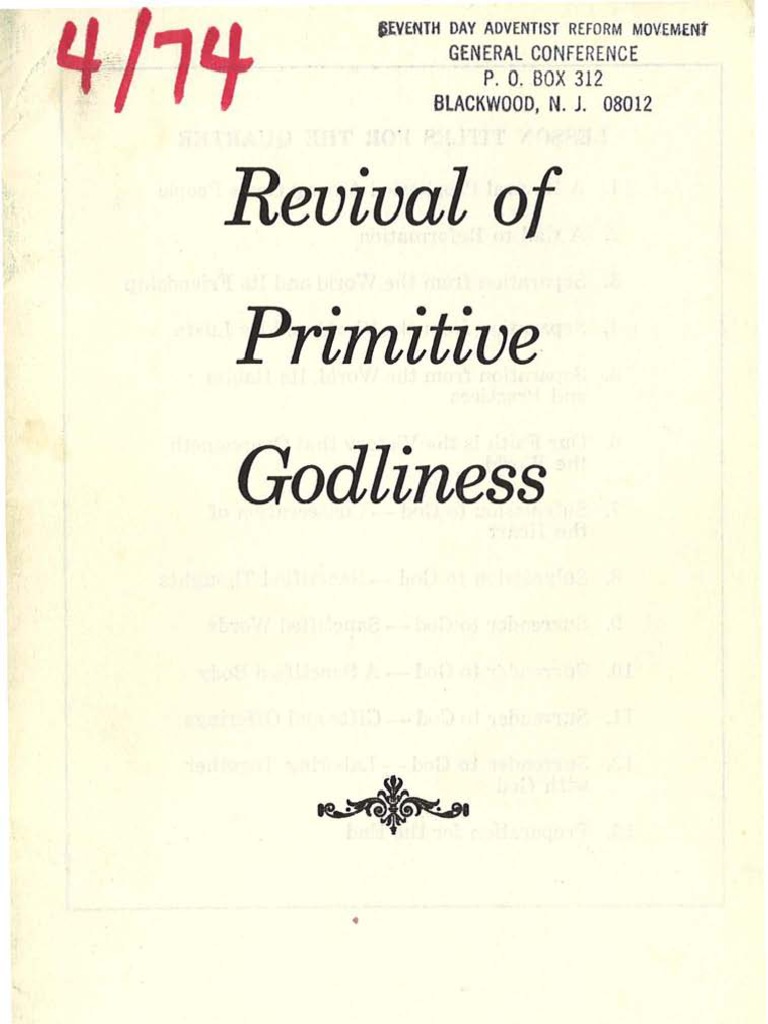 Revival Of: Primitive Godliness | PDF | Lust | Jesus