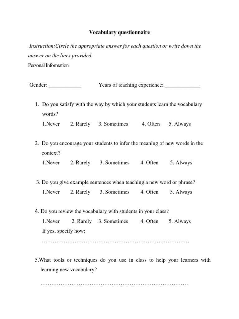 Instruction:Circle The Appropriate Answer For Each Question or Write ...