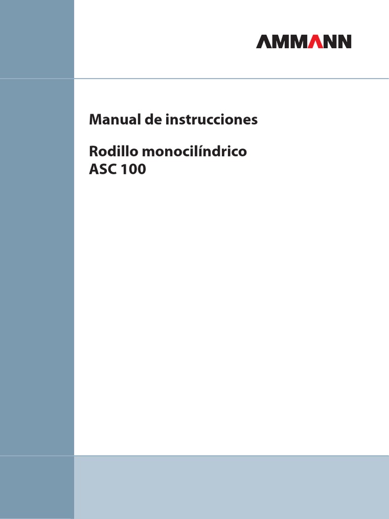 Manual de Instrucciones Rodillo Ammann Asc100 PDF | PDF | Transmisión ...
