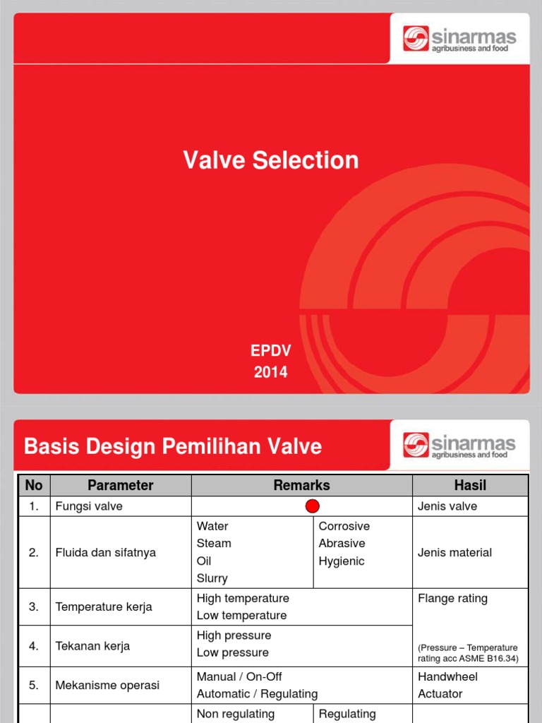 Valve Selection | PDF