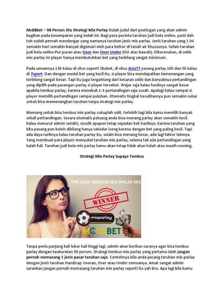 98 Persen Jitu Strategi Mix Parlay | PDF