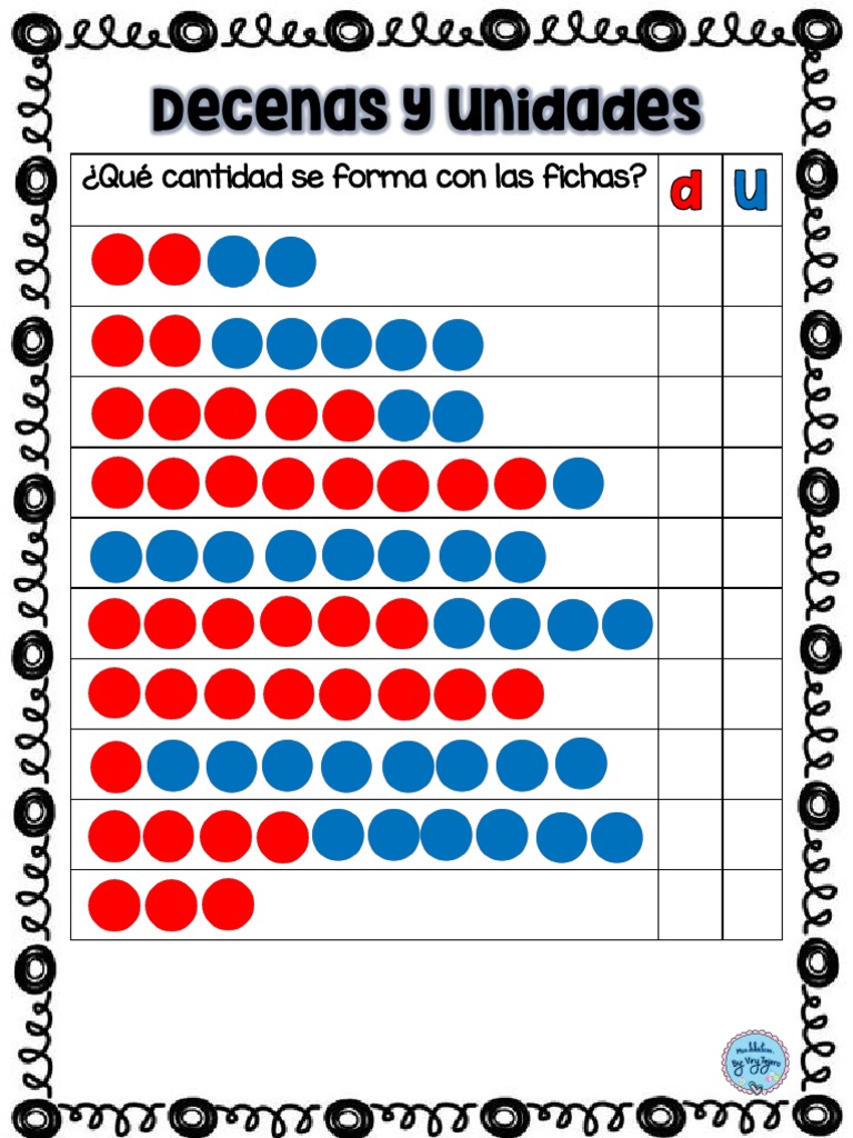 Fichas de Trabajo Decenas y Unidades MR | PDF | Ocio