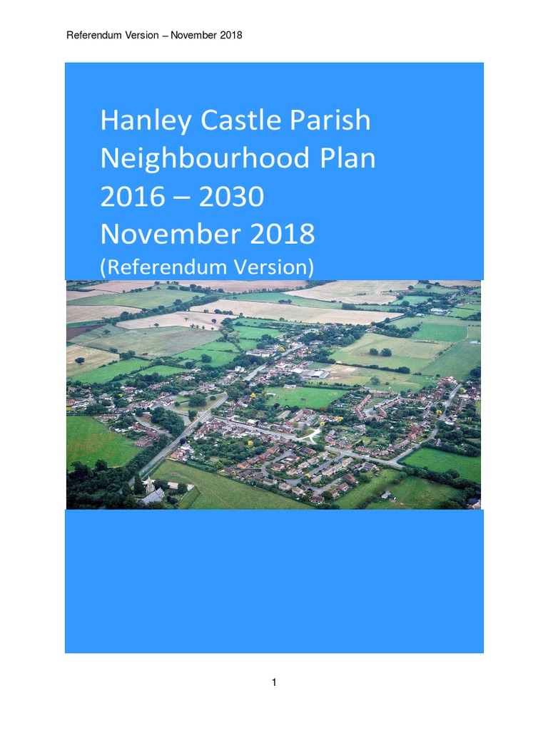 Hanley Castle Neighbourhood Development Plan RV Published Sept 2018 ...