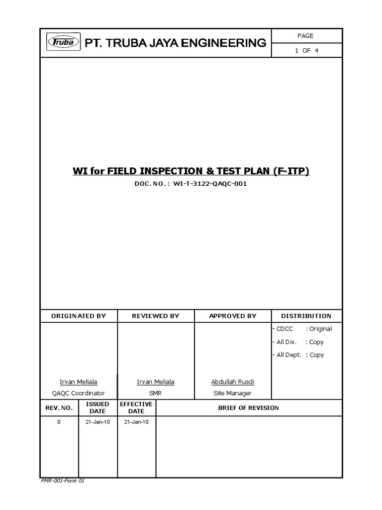 Itp For Painting | PDF | Specification (Technical Standard ...