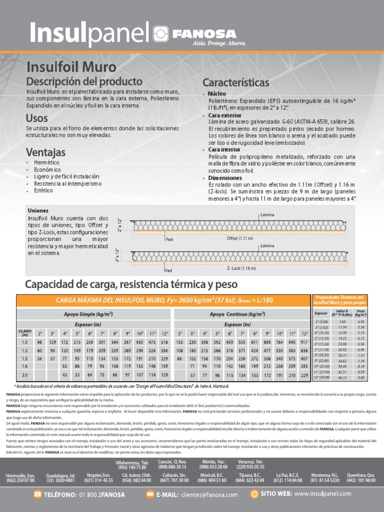 Ficha Tecnica Insulfoil Muro | PDF | Poliestireno | Sólido amorfo
