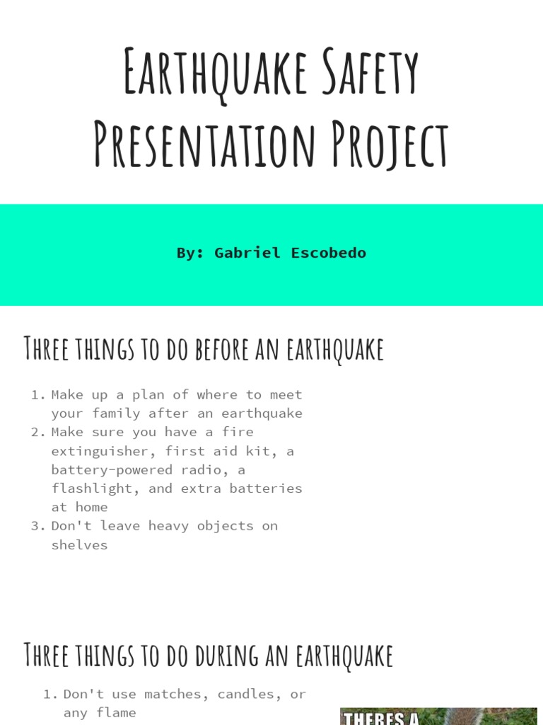 Earthquake Safety Guidelines | PDF