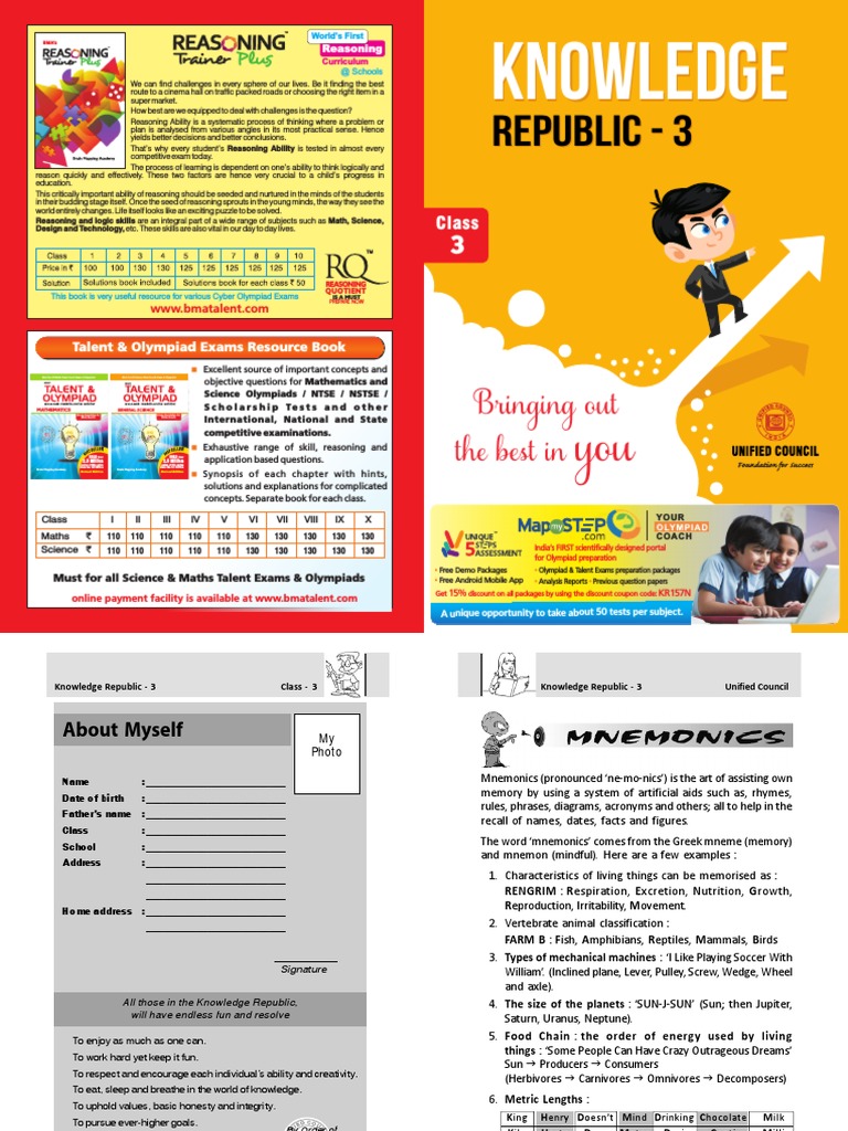Class - 3 - Knowledge Republic-3 | PDF | Ice | Test (Assessment)