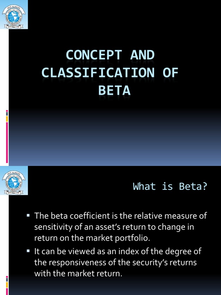 Concept and Classification of Beta | PDF | Beta (Finance ...