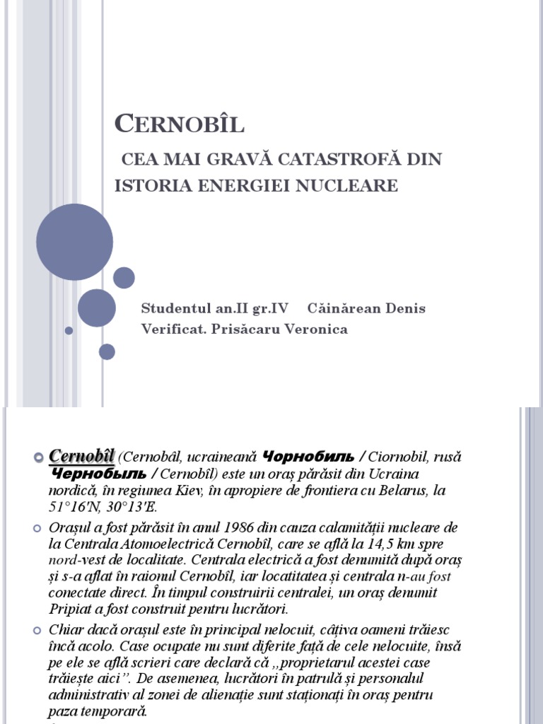 Proiect Cernobil | PDF