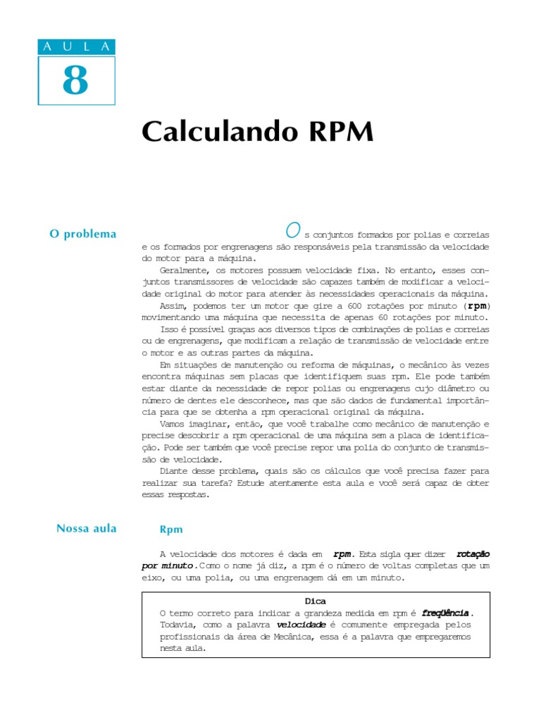 Calculo de RPM en Maquinas Herramientas | PDF | Física | Natureza