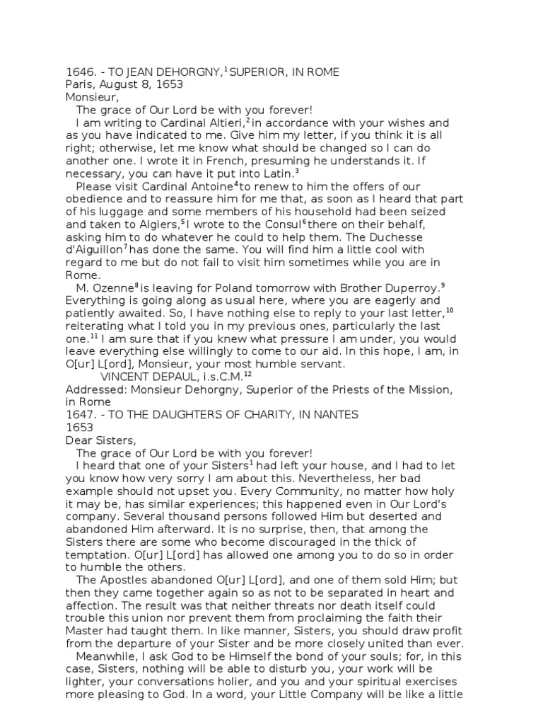 St. Vincent Leters Vol 5 LTR | PDF | Jesus | Catholic Church