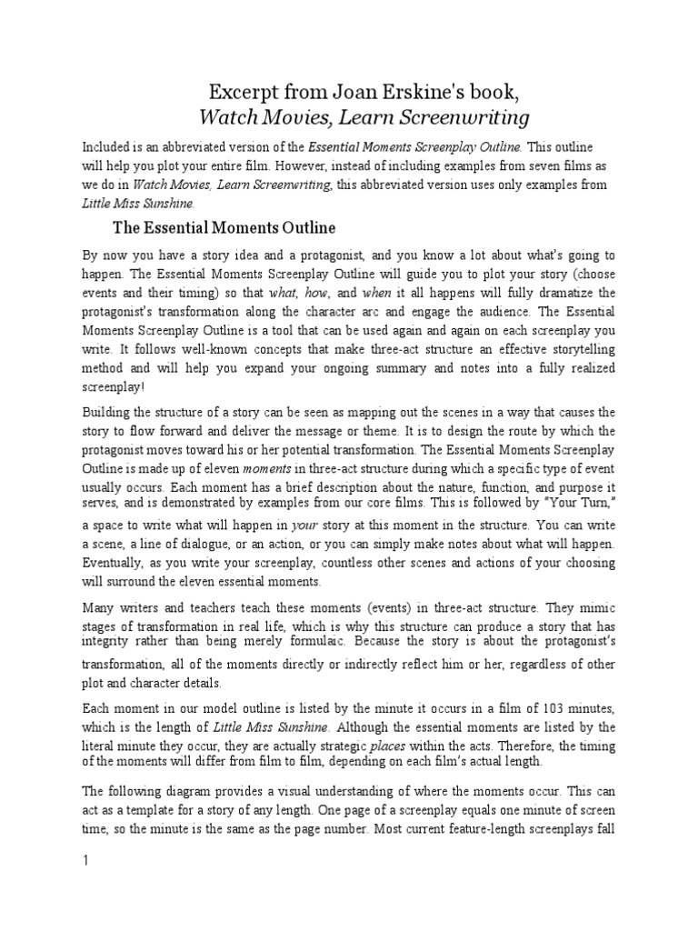 Watch Movies Learn Screenwriting Excerpts | PDF | Screenwriting ...