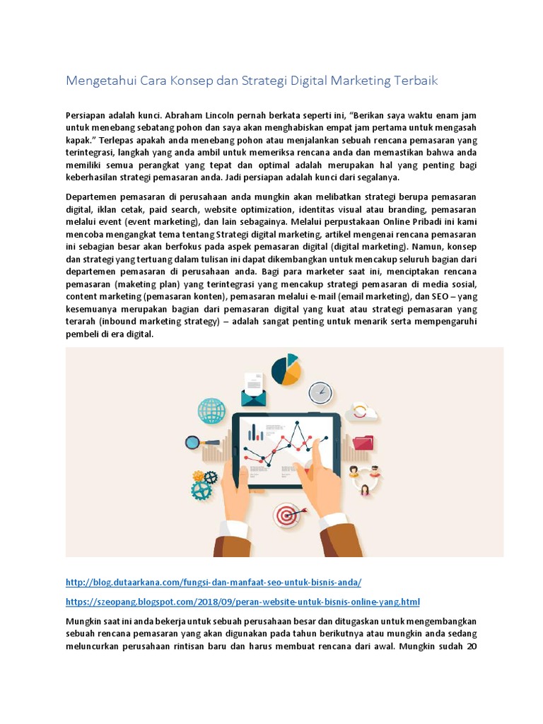 Mengetahui Cara Konsep Dan Strategi Digital Marketing Terbaik