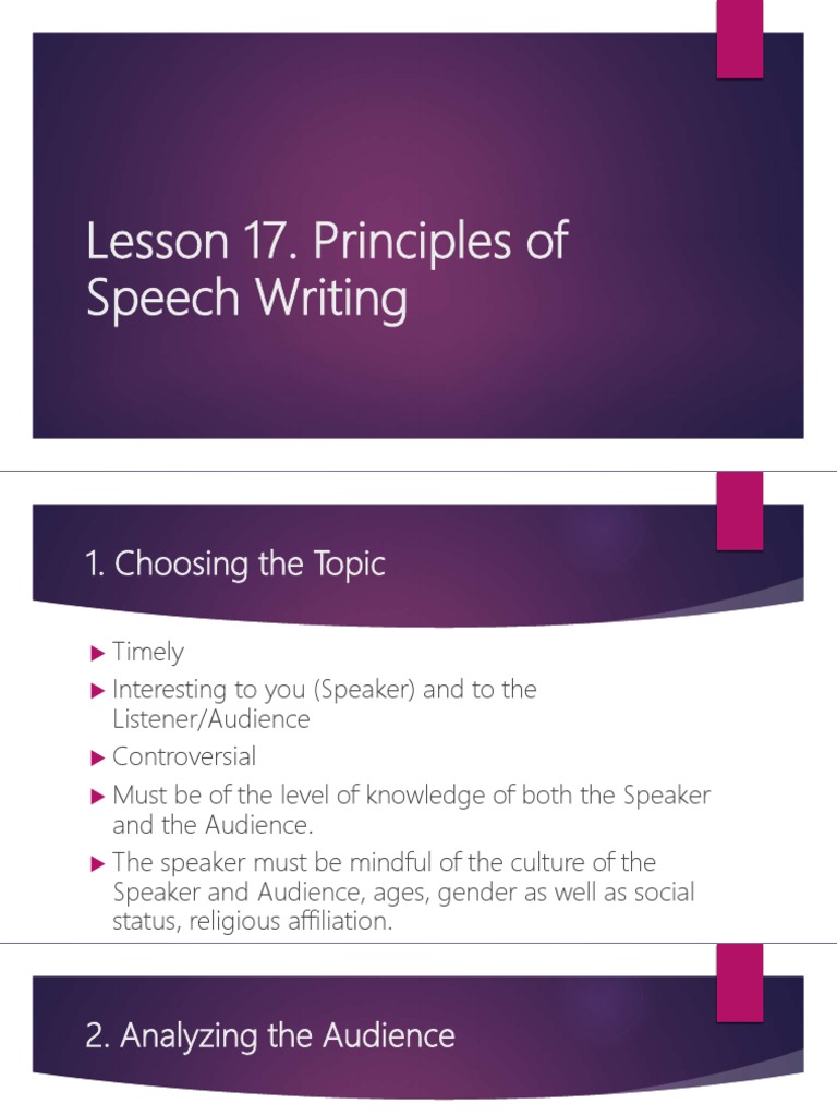 Speech Writing Essentials | PDF