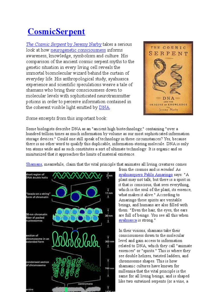 Cosmic Serpent: DNA & Shamanic Knowledge | PDF | Ayahuasca | Dna