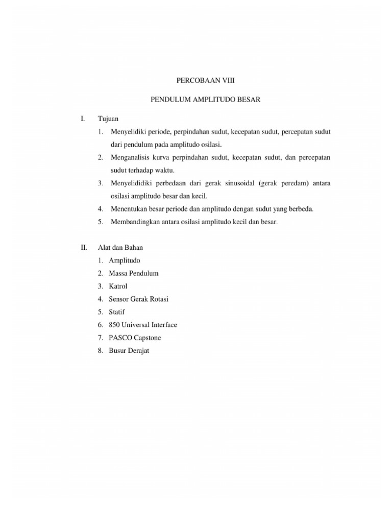 Pendulum Amplitudo Besar | PDF Pendulum Amplitudo Besar | PDF