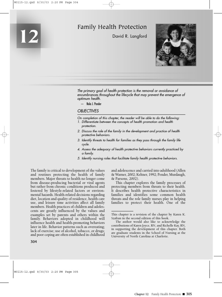 Chapter 12 Family Health Protection | PDF | Preventive Healthcare | Family