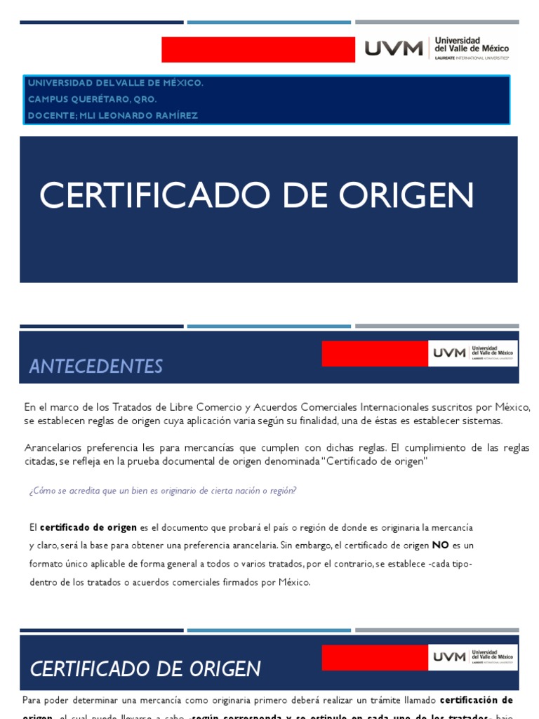 Certificado de Origen | PDF | México | Comercio