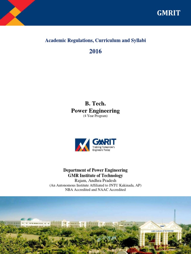 GMRIT B. Tech Regulations 2016 | PDF | Academic Term | Students