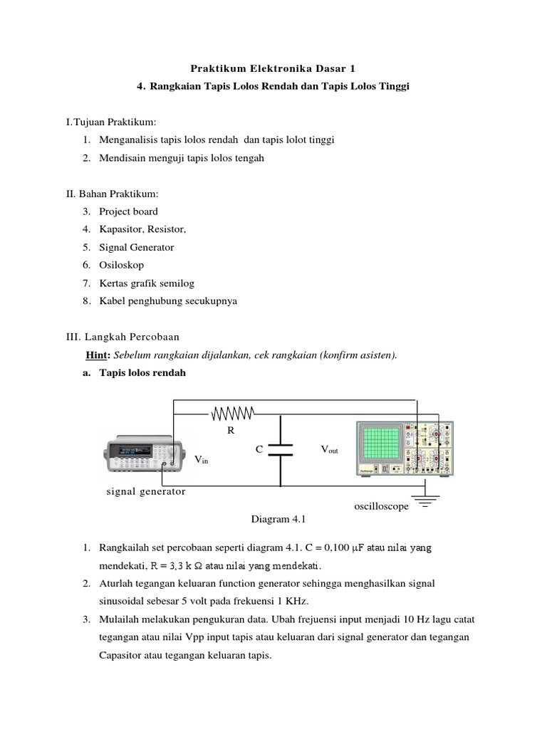 Modul 4 Praktikum Elektronika Dasar 1 | PDF | Metode & Bahan Ajar
