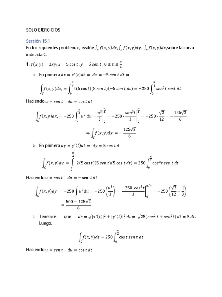 Ejercicios Matematica II | PDF | Integral | Derivado