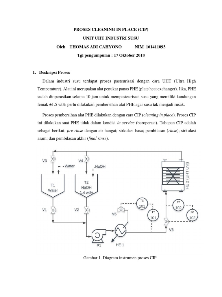 Proses CIP pada Unit UHT Susu | PDF | Sains & Matematika