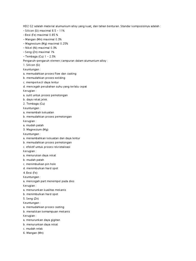 HD2 G2 Adalah Material Alumunium Alloy Yang Kuat | PDF