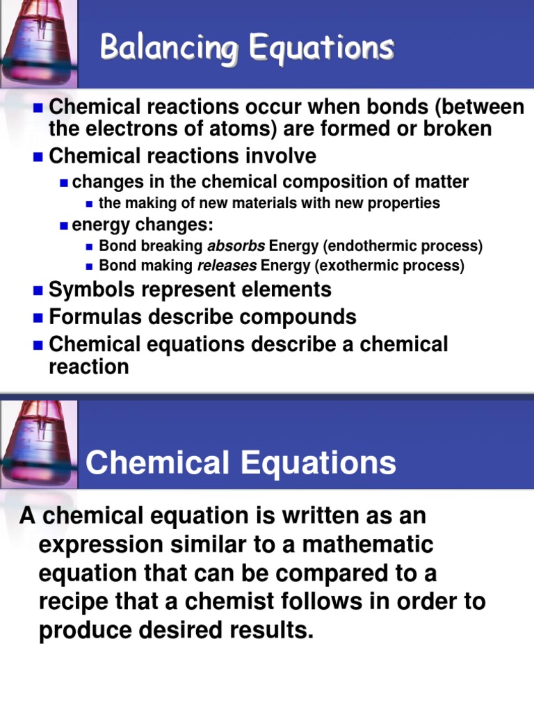 Chem Balancing Equations | Download Free PDF | Chemical Reactions ...