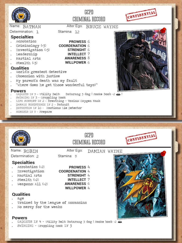 Criminal Profiles of Gotham's Most Notorious Rogues Gallery | PDF ...