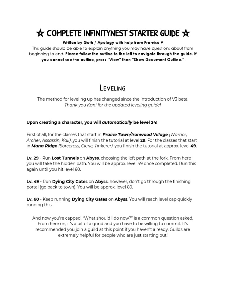 Complete Infinitynest Starter Guide | PDF | Leisure