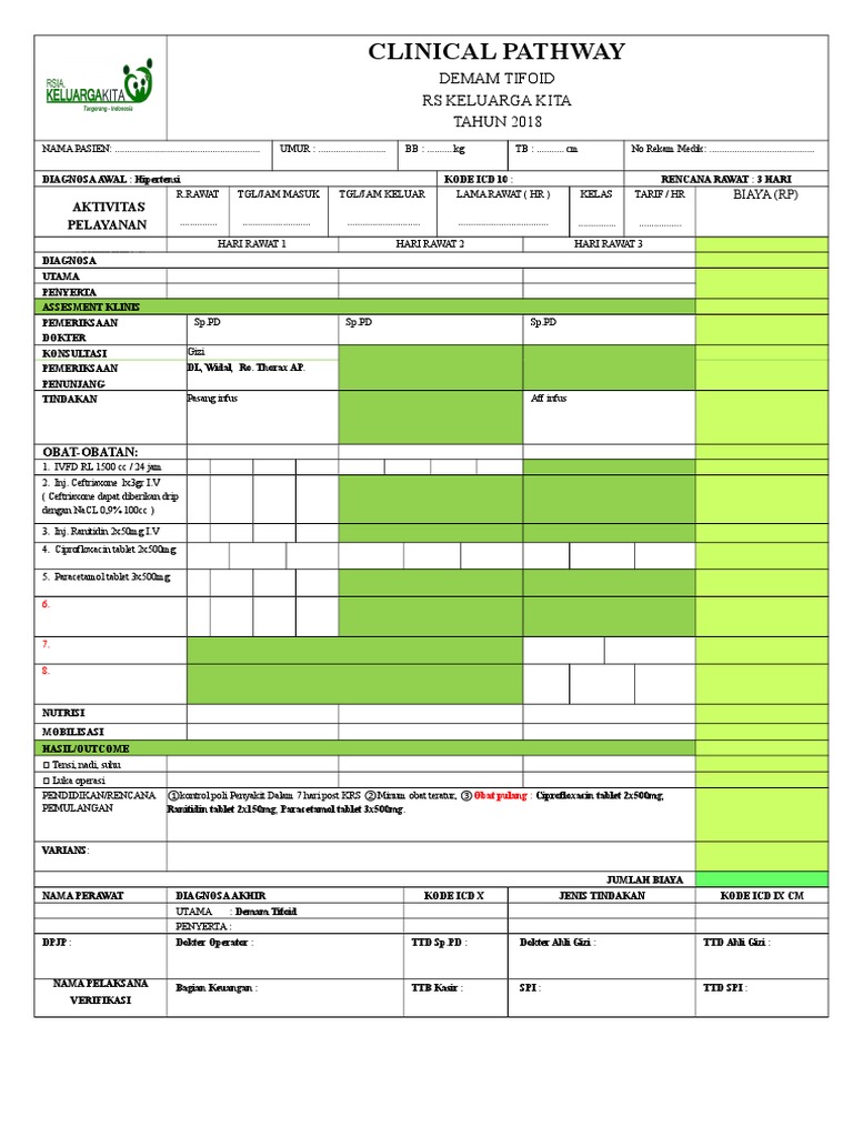 CP Demam Tifoid RSKK | PDF