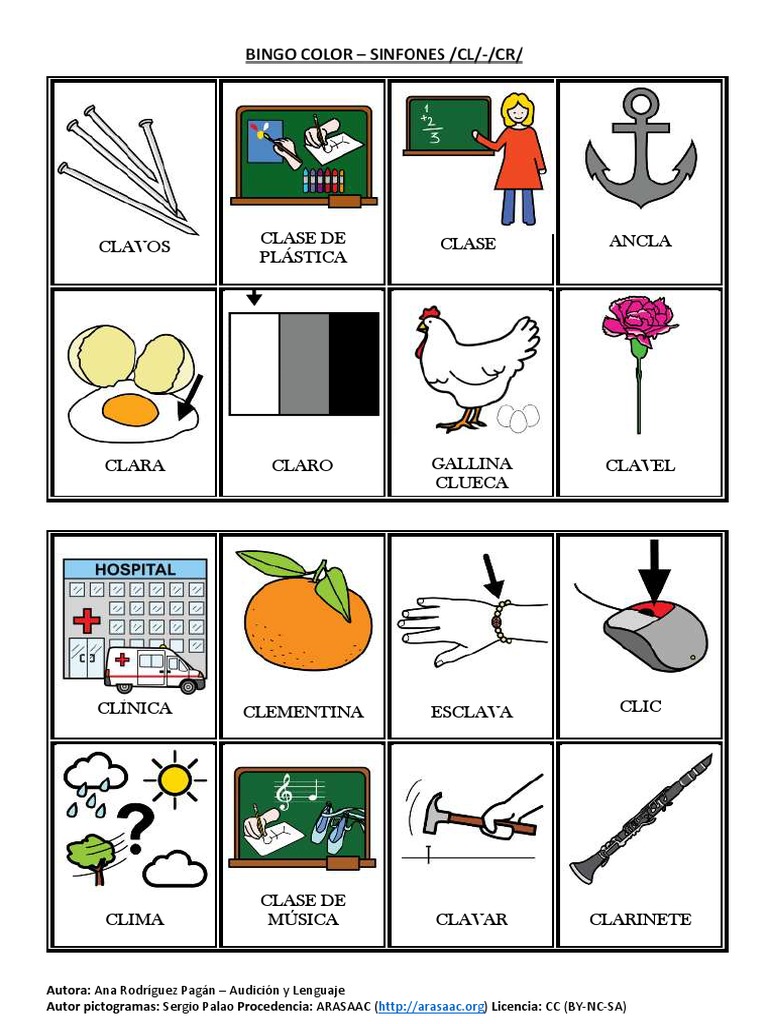 Bingo Sinfones CL-CR Color | PDF