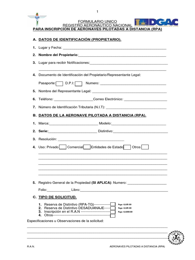 Formulario de Registro para RPA | PDF | Propiedad | Factura