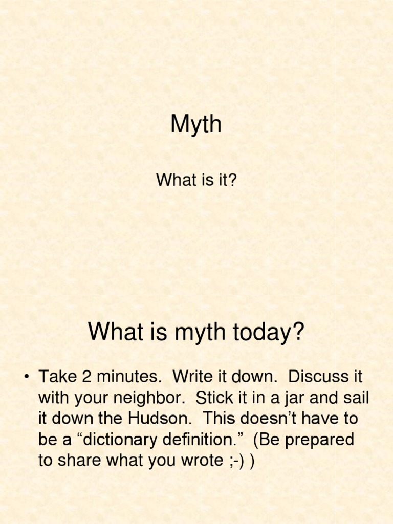 What Is Myth | PDF | Epic Poetry | Mythology