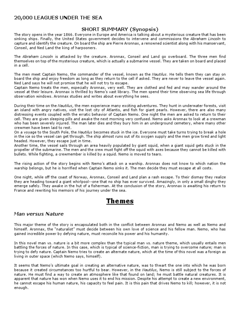 20,000 Leagues Under The Sea | PDF | Twenty Thousand Leagues Under The ...