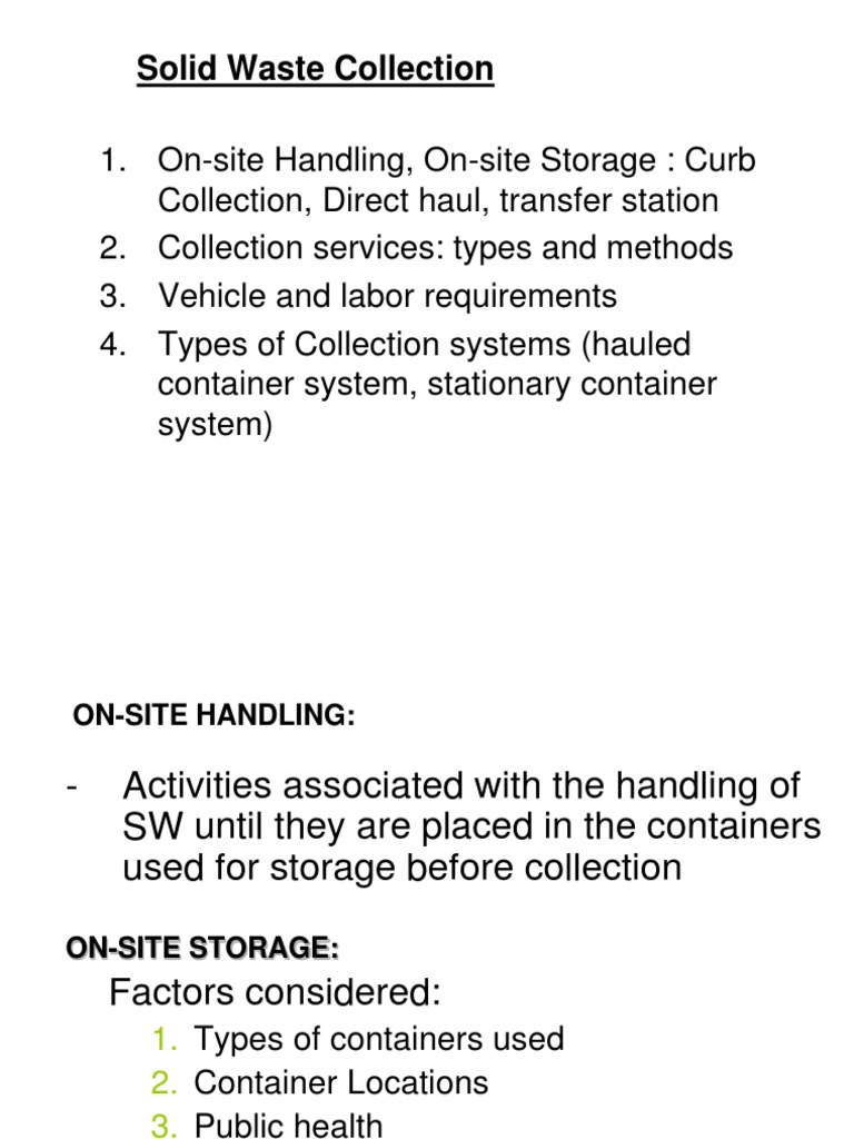 B Services Waste Pdf