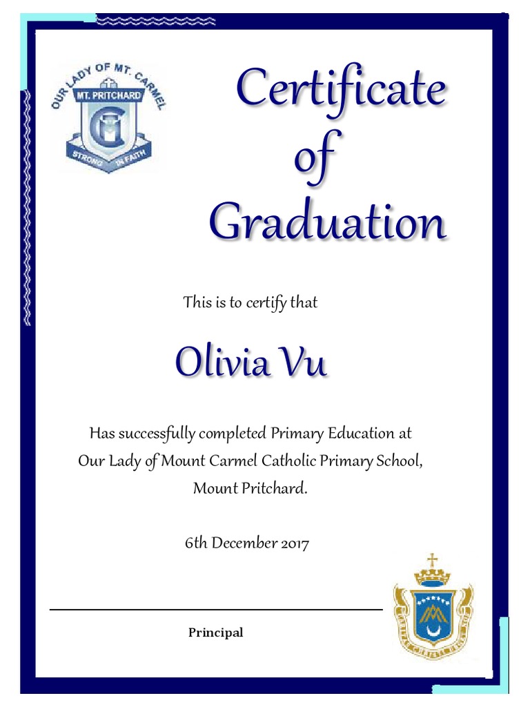 Graduation Certificate 2017 | PDF